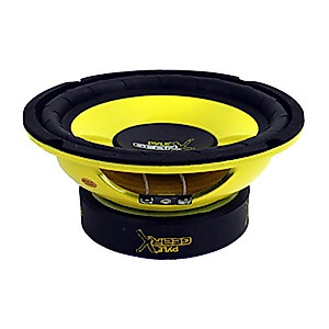 Pyle PLG64 6.5" 1200W Car Audio Mid Bass/Midrange Subwoofer Speaker Set, 2 Pair with Yellow CD P.P. Cone, 4 Ohm Impedance, and Edge Suspension