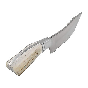 Wild Turkey Handmade Wood Handle Full Tang Fixed Blade Hunting Knife With Genuine Leather Sheath