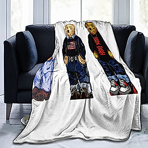 Boutique Throw Blanket -Bro Polo Bear Super Soft Fleece Throw Blankets,Fuzzy Plush Blanket Oversized,Thin Lightweight Blanket for All Season 80"x60" Adult