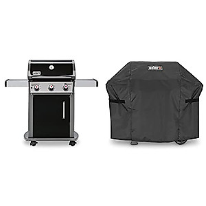 Weber Spirit E-310 Liquid Propane Gas Grill, 46510001 model - Black & Spirit II 300 Series Grill Cover