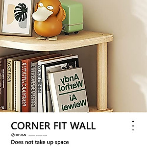 3 Tier Corner Shelf countertop Organizer, Beautiful Natural 100% Acacia Wood, Multi-Purpose Shelf Storage for Bathroom, Kitchen, Office, Under Sink, Vanity, Makeup. (General)