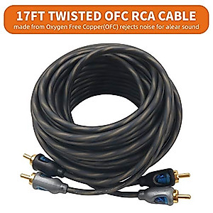 TOPSTRONGGEAR 4 Gauge Amp Kit True 4 AWG Amplifier Installation Wiring Amp Kit Install Cables