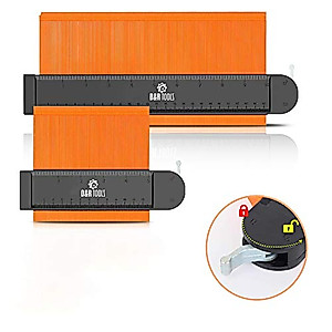Contour Gauge with Lock D&R Tools Widen Shape Duplication Gauge Tool 5”& 10”, Template Tool with Adjustable Lock Precisely Copies Irregular Shapes Tools for Flooring Contour Gauge Duplicator