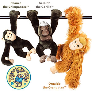 VIAHART Geraldo The Gorilla - 14 Inch (with Hanging Arms Outstretched) Stuffed Animal Plush Monkey - by TigerHart Toys