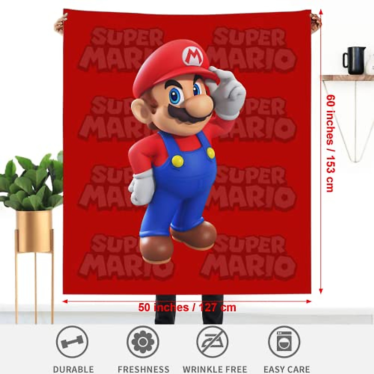 Boutique Throw Blanket - Super Soft Fleece Throw Blankets,Fuzzy Plush Blanket Oversized,Thin Lightweight Blanket for All Season - Style 3 - 50 x 60 inches