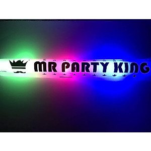 100 LED Foam Sticks Multi Color Flashing Glow Wands, Batons, Strobes - 3 Flashing Modes - Birthdays and Parties