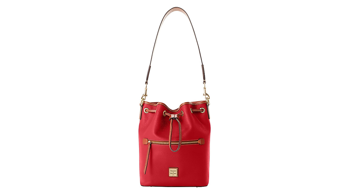 Dooney & Bourke Drawstring Handbag - Stylish Red Leather