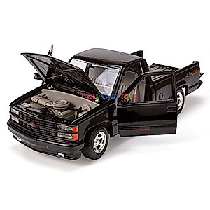 Motormax 1992 Chevy 454SS Pickup Truck 1/24 Scale Diecast Model Car Black