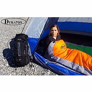 Duraton Mummy Sleeping Bag 20 Degree Weather, Lightweight with Compression Sack for Camping or Backpacking, Warm for Both Adults and Kids (Blue)