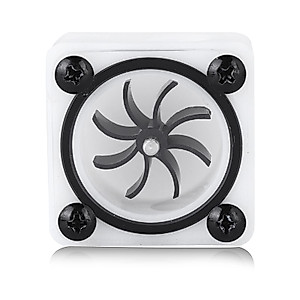 G1/4 Thread Revolving Speed Water Cooling POM Acrylic Material Impeller Water Flow Meter Indicator with Silicone Sealing Ring, for PC Water Cooling System(2 Way)