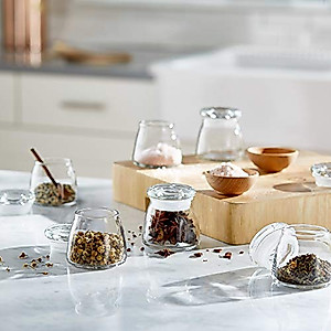 Libbey Vibe Mini Glass Jars with Lids, 4.5-ounce, Set of 12