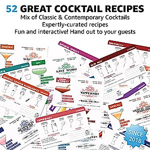 Cocktail Recipe Cards | Fundamental Cocktails for the Home Bartender
