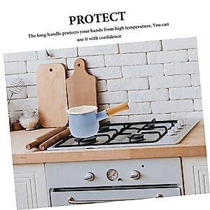 GANAZONO All in One Musinex Nonstick Pots Cooking Pans Nonstick Oatmeal Boil Egg Food Saucepan with Handle Small Pot with Handle Non Stick Cooking Pot Furnace Baby Soup Pot Enamel