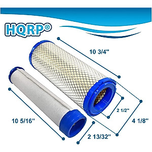 HQRP Filter & Inner Filter Compatible with Toro Z Master Z200 Z253 Z255 Z256 Z257 Z286E Z150 Z153 Z350 Z355 Z450 Z500 Z550 Z553 Z557 Z560 Z588E Series Mowers, 1083810/989763