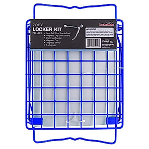 LockerMate Stac-A-Shelf Locker Shelf, Stackable, Extra Tall, Fits Standard Size School Lockers, Blue