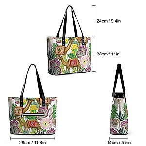 Womens Handbag Alpaca And Cactus Leather Tote Bag Top Handle Satchel Bags For Lady