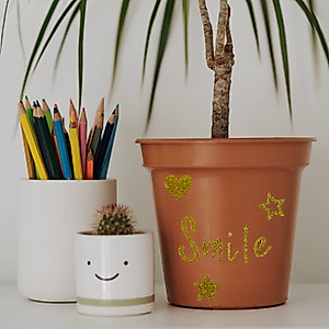 Waynoda Glitter Letter stickers 10 Sheets 810 Pieces Self-Adhesive Alphabet Number Stickers, Graduation Cap Letter Stickers for Sign, Mailbox, Notebook, Classroom Decor, Business, Address Number