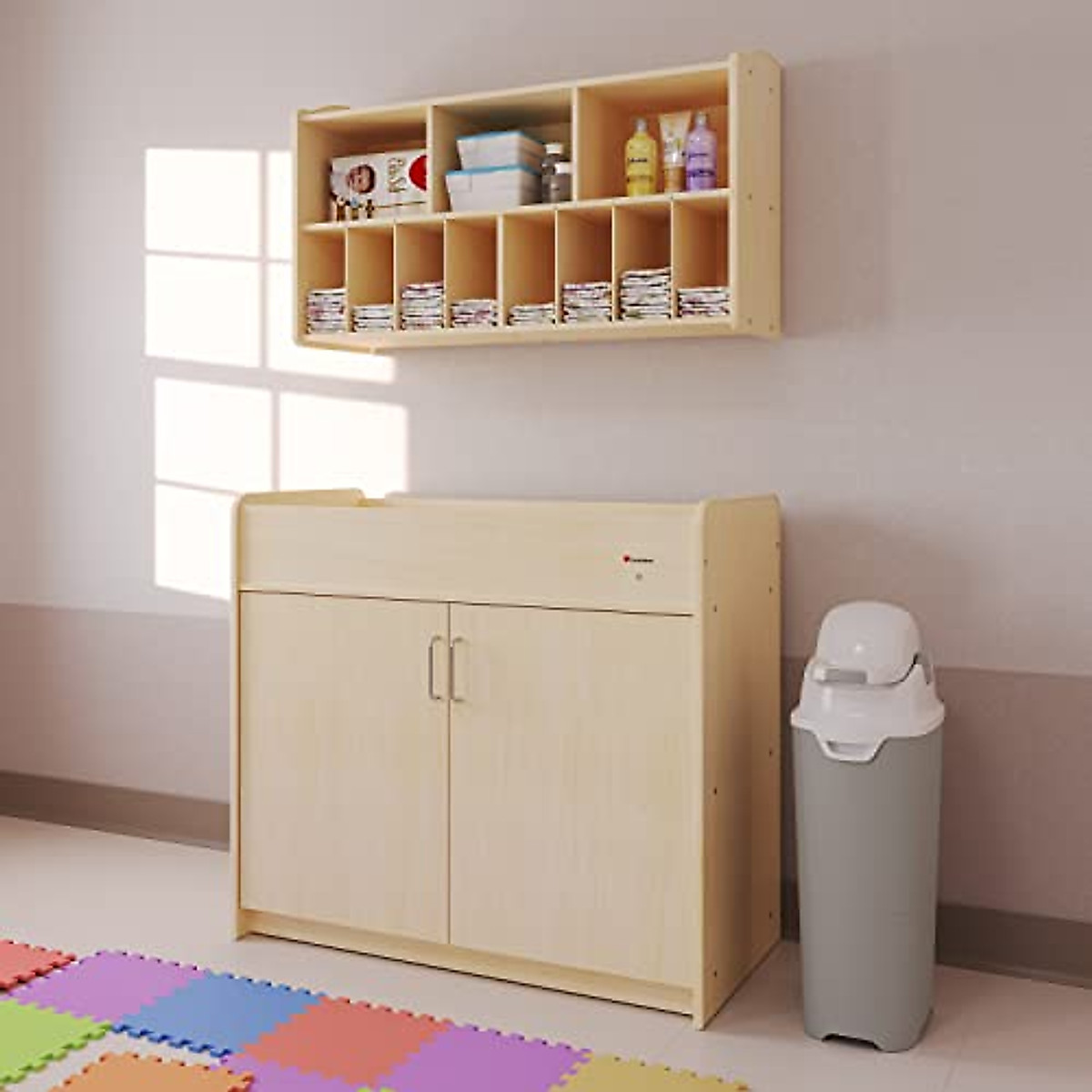 Foundations SafetyCraft Daycare Changing Table, Natural