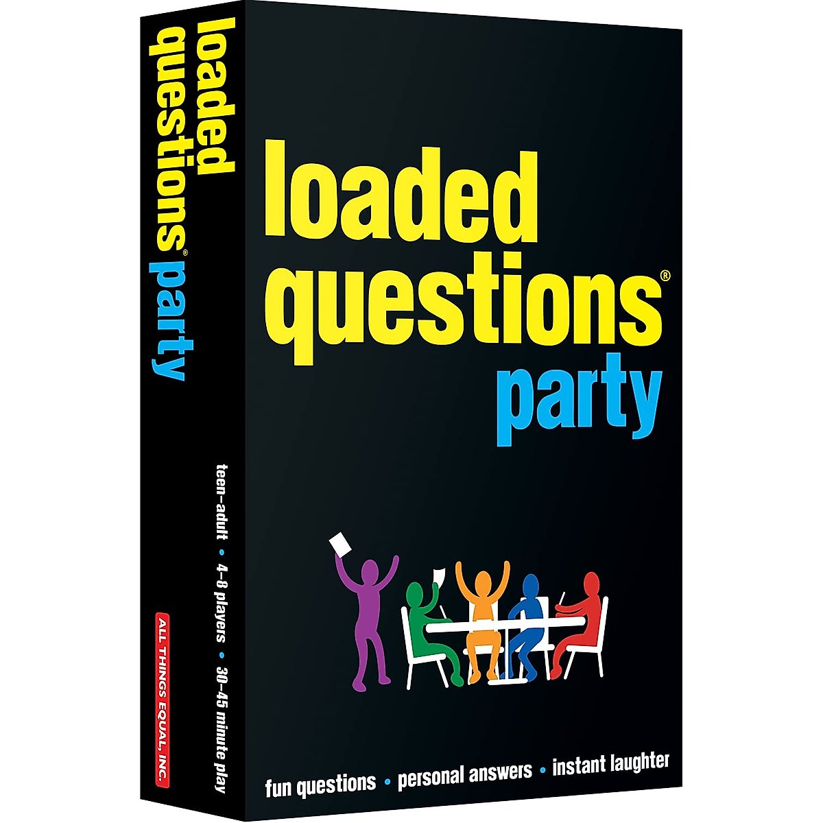 All Things Equal, Inc. Loaded Questions Party - An Epic Party Game of Fun Questions, Personal Answers and Instant Laughter, 4 to 8 Players
