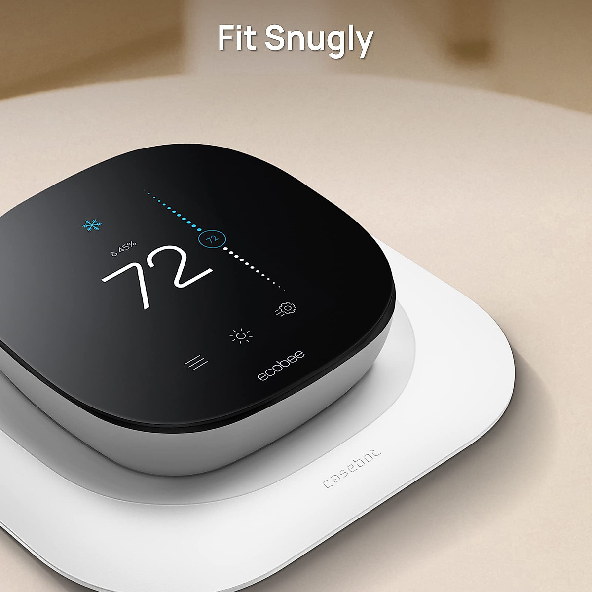 CaseBot Wall Plate for New 2022 Ecobee Smart Thermostat Premium & 2022 Ecobee Smart Thermostat Enhanced, Practical and Stylish Trim Kit Bracket Mount Cover, Easy Installation, White