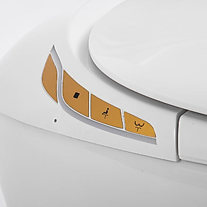 BWE Smart Toilet With Bidet Built In, One-piece Bidet Toilet Seat, Auto Flush, Auto Open & Auto Close,Heated Seat, Warm Water and Dry, Wireless Remote Control