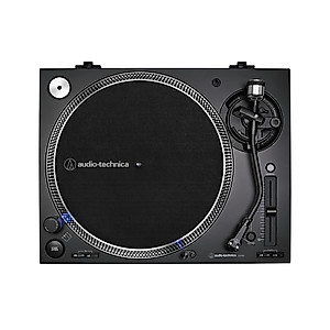 Audio-Technica AT-LP140XP-BK Direct-Drive Professional DJ Turntable, Black, Hi-Fi, Fully Manual, 3 Speed, High Torque Motor