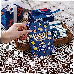 NOLITOY Jewish Holiday Party Supplies 100 Pcs Hanukkah Decoration Metal Non-Woven Fabric Wreath Jewish Hanukkah Decorations