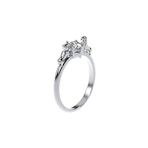 Dachshund Engagement Ring Sterling Silver Dachshund Ring, Size 8