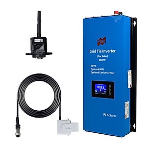 Marsrock 2000W PV Grid Tie Inverter Power Limiter Wide Voltage 45-90VDC for Solar Panel Input AC 240V (120V+120V)