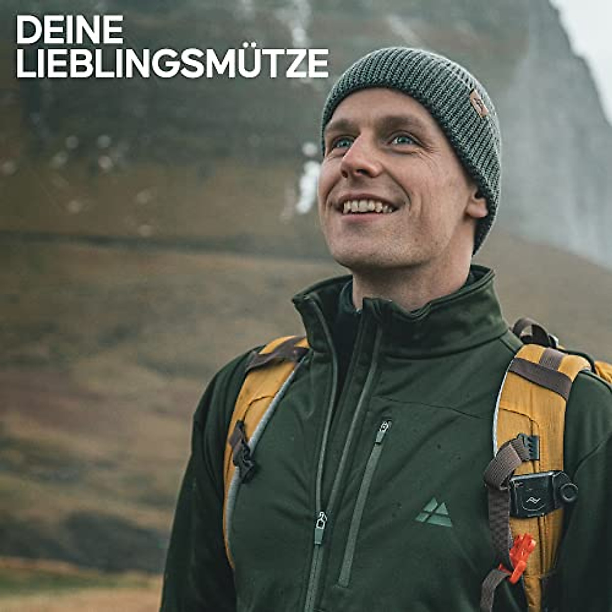 DANISH ENDURANCE Merino Wool Beanie for Men & Women, Knitted Winter Hat, Grey, One Size