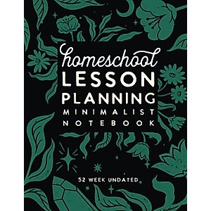 Homeschool Lesson Planning Minimalist Notebook (Mystic Series): 12 Month, 52 Week Undated Planner by schoolnest