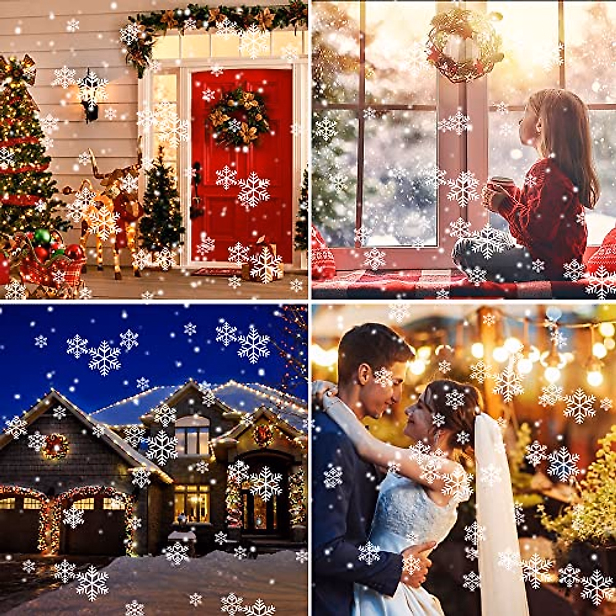 Snowfall LED Light Projector,Syslux Christmas Snow Light,Snowfall Projection Light with Snowstorm Effect for Christmas,Holiday,Halloween,Party,Garden,Wedding,Indoor Outdoor Decorations - 2 Sets