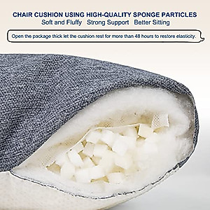 sutailocus Rocking Chair Cushion Anti-Slip tufting Rocking Chair Cushions Indoor/Outdoor,Removable Set of Upper and Lower Adirondack Chair Cushion,for Nursery/high Back Chair （Tie Fixing） (Deep Blue)