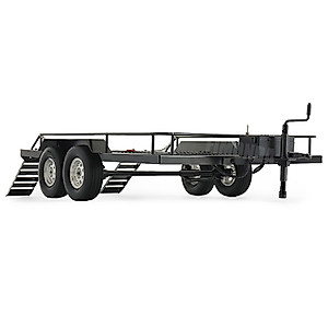 RC Trailer Metal 1/10 Scale Trailer Kit, for RC Crawler axial SCX10 D90 Wrangler TRX6 TRX4 Redcat GEN8 RGT 86100 SMT CFX CC01 CC02 LC80 trx4 Upgrades (RC Trailer Kit and Elastic Kinetic Winch Strap)