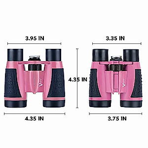 Vanstarry Compact Binoculars for Kids Bird Watching Hiking Camping Fishing Accessories Gear Essentials Best Toy Gifts for Boys Girls Children Toddler Waterproof 5X30 Optical Lens Including Compass