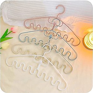 Wave Pattern Stackable Hanger, 5/10 Pack Multifunctional Magic Wave Pattern Plastic Hangers, Non Slip Stackable Space Saver (10Pcs)