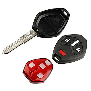 Key Fob Keyless Entry Remote Shell Case & Pad fits Mitsubishi Outlander Lancer Mirage i-MEIV