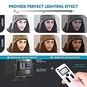 Neewer 2 Packs Advanced 2.4G 660 LED Video Light Photography Lighting Kit, Dimmable Bi-Color LED Panel with LCD Screen, 2.4G Wireless Remote and Light Stand for Portrait Product Photography