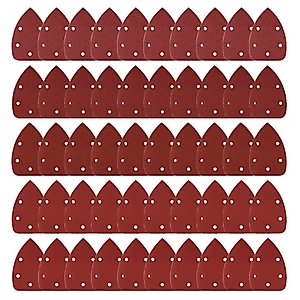 Coceca Mouse Detail Sander Sandpaper Sanding Paper Assorted Sanding Pads 40 80 120 180 240 Grits (50pcs Mouse Sandpaper)