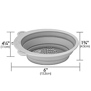 ADORILA 2 Packs Collapsible Shaving Bowl with Carabiner, Silicone Shaving Soap Mug for Travel, Wide Mouth Wet Razor Shave Cream Bowl for Men