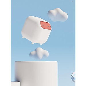 Sheebo 2 Liter / 0.5 Gallon Mini Trash Can with Press Top Lid - Compact Ninja Wastebasket for Desktop, Tabletop, Coffee Table or Countertop (Ninja - Watermelon)