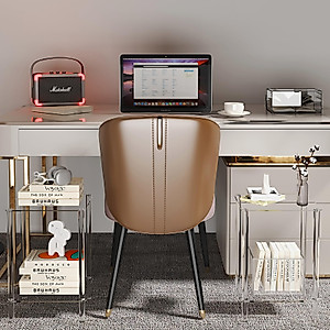 KMANDLU 2Pack Premium Clear Acrylic Side Table Set - 2-Tier End Table, Nightstand, Coffee Table - Ideal for Small Spaces - Modern Acrylic Furniture