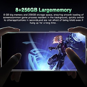 VSMOX S23Ultra Smartphones 5G SIM Free Unlocked, 6.7in HD Display Mobile Phones with Built-in Pen, 8GB 256GB, Android 13, 32MP 64MP, 6800mAh, Dual SIM, 10W Charger,Army Green-8GB~256GB