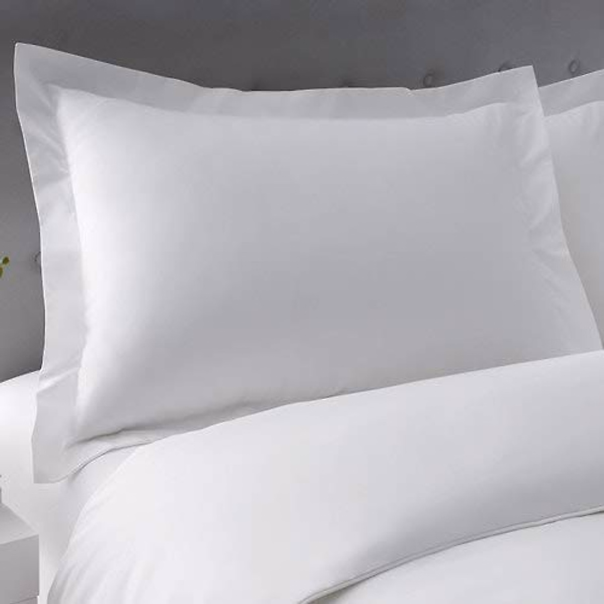 Queen Pillow Shams Set of 2 White 550 Thread Count Super Soft Queen Size Pillow Shams 20"x30" 100% Egyptian Cotton Gorgeous Decorative Bed Pillow Cover (Queen 20"x30", White Solid)