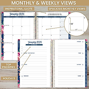 bloom daily planners 2024 (8.5" x 11") Calendar Year Day Planner (January 2024 - December 2024) - Weekly/Monthly Dated Agenda Organizer with Tabs - Be Kind