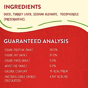 Stella & Chewy's Freeze-Dried Raw Wild Weenies Dog Treats – All-Natural, Protein Rich, Grain Free Dog & Puppy Treat – Great for Training & Rewarding – Cage-Free Duck Recipe – 3.25 oz Bag