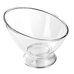 DECHOUS 3pcs Diagonal Salad Bowl glass dessert cups angled pasta bowls parfait cups fruit containers plastic salad bowl mixed salad Fruit Bowl Trifle Bowl Household Dessert Bowl deep bowl