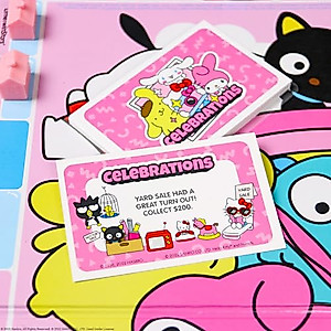Monopoly: Hello Kitty and Friends, Buy, Sell, Trade Buildings from The Animated Series, Featuring My Melody, Badtz-Maru, Keroppi, Classic Monopoly Game, Officially-Licensed Hello Kitty Merchandise