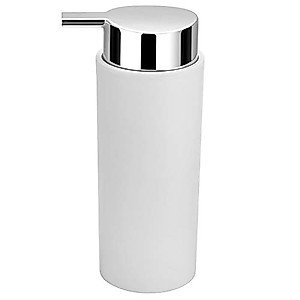 Bathroom Accessories Set 6 Piece - Trash Can, Toothbrush Holder, Toothbrush Cup, Soap Dispenser, Soap Dish, Toilet Brush Holder - Modern Bathroom Decor Set (Extra White)