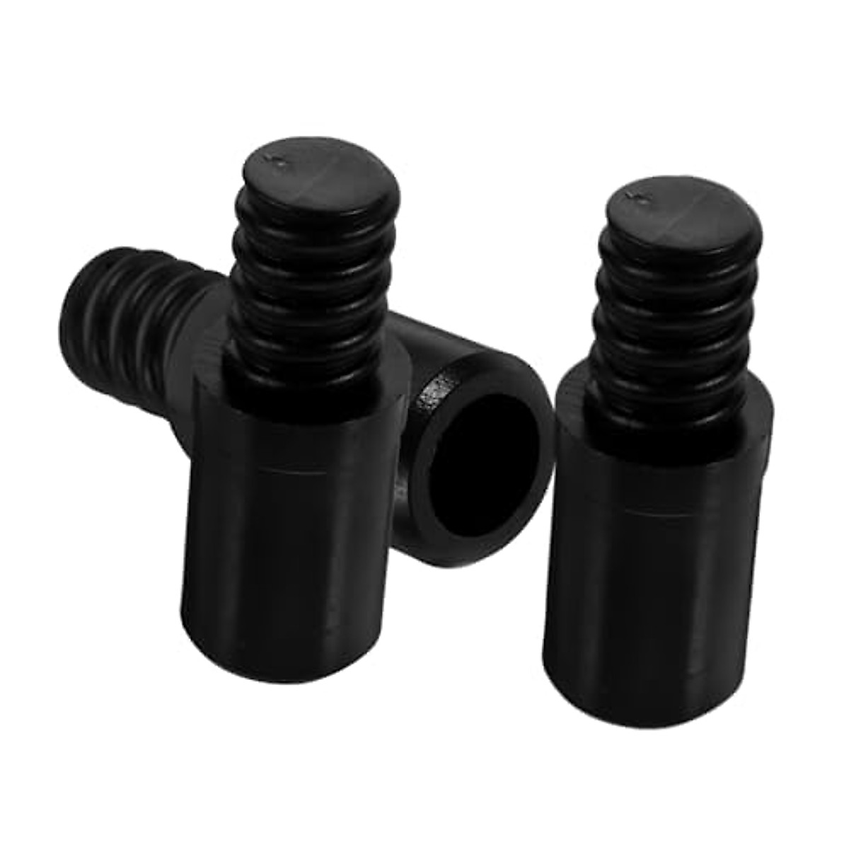 Cabilock 3pcs Mop Head Whisk Broom Handle Threaded End Threaded Handle Tips Handle Tips for Extension Poles Push Broom Handle Threaded Tip Repair Kit Tips for Handle Connector Plastic Black